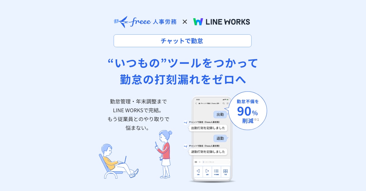 LINE WORKSとの連携で勤怠の打刻漏れをゼロへ｜フリー株式会社